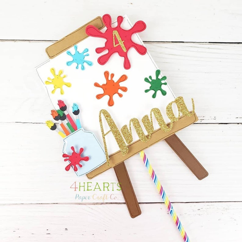 Painting Cake Topper - Etsy