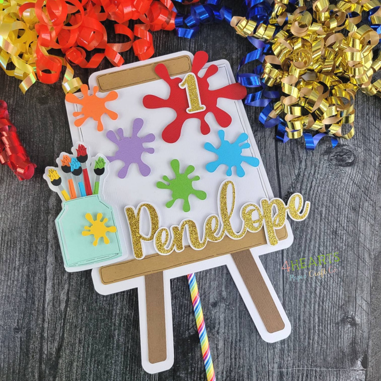 Painting Cake Topper - Etsy
