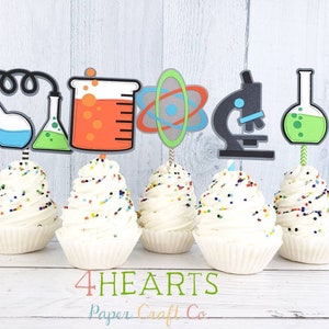 Science Cupcake Toppers Mad Science Party - Etsy