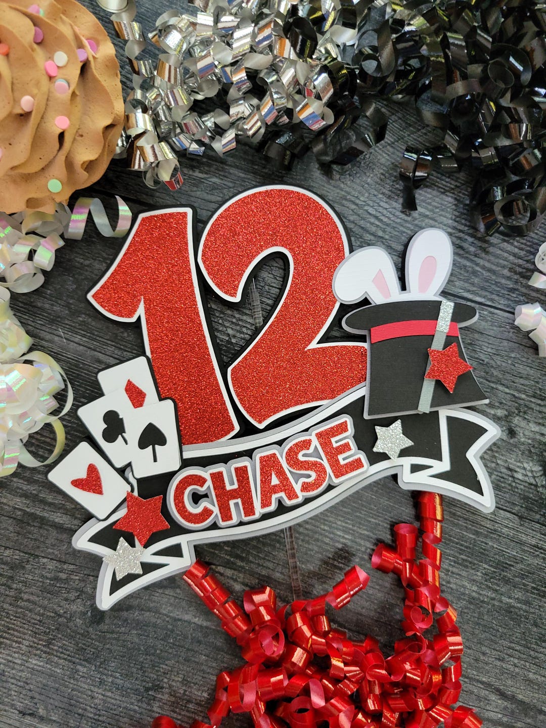 Magician Themed Cake Topper - Magic Cake Topper - Magician Birthday ...