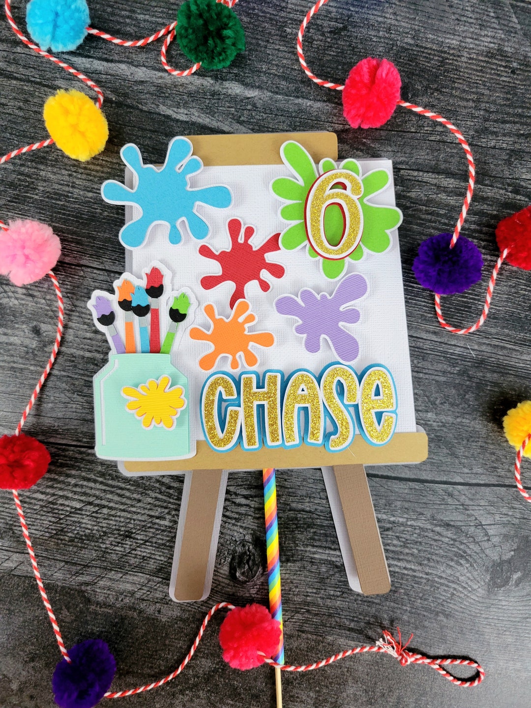 Painting Cake Topper - Etsy