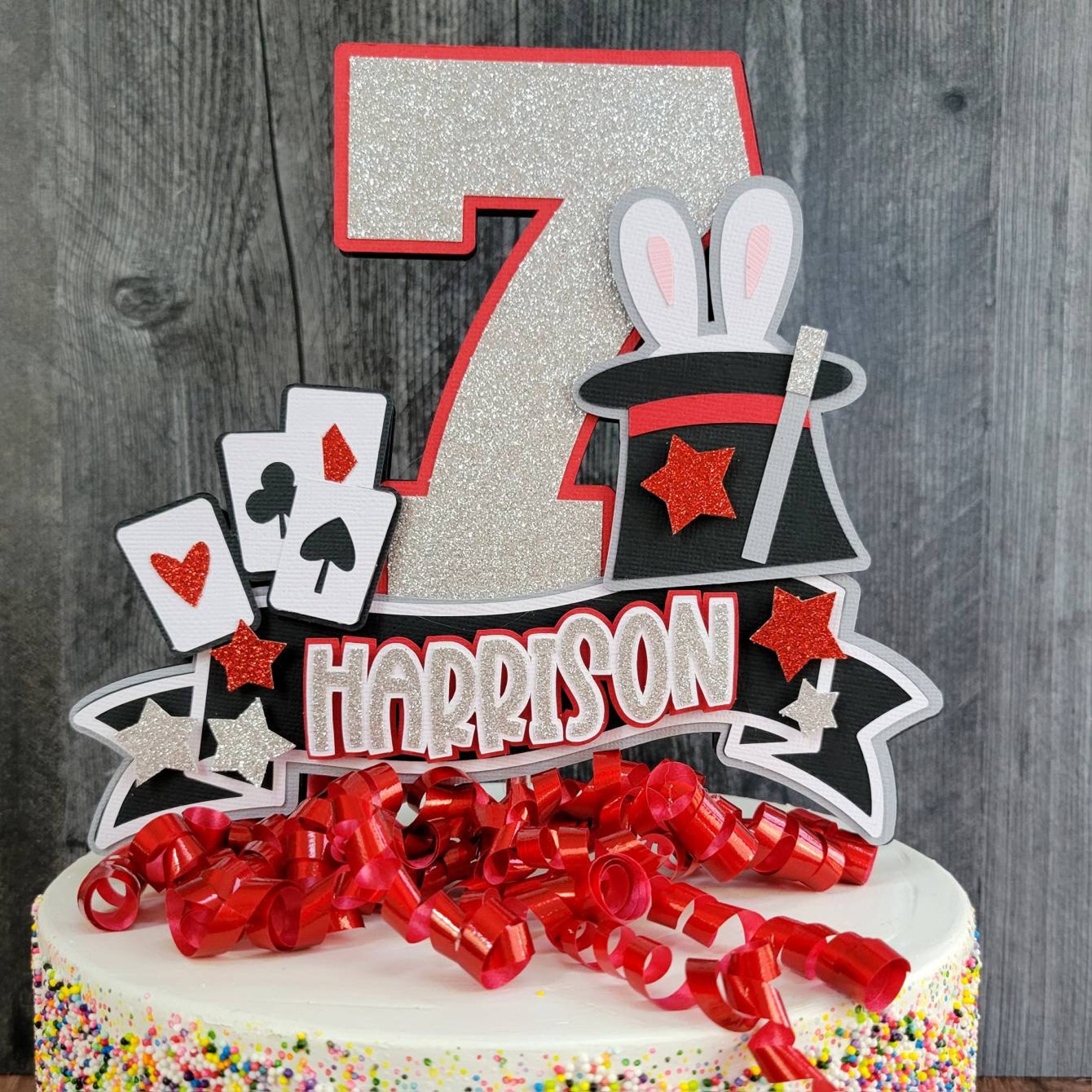Magician Themed Cake Topper Magic Cake Topper Magician - Etsy