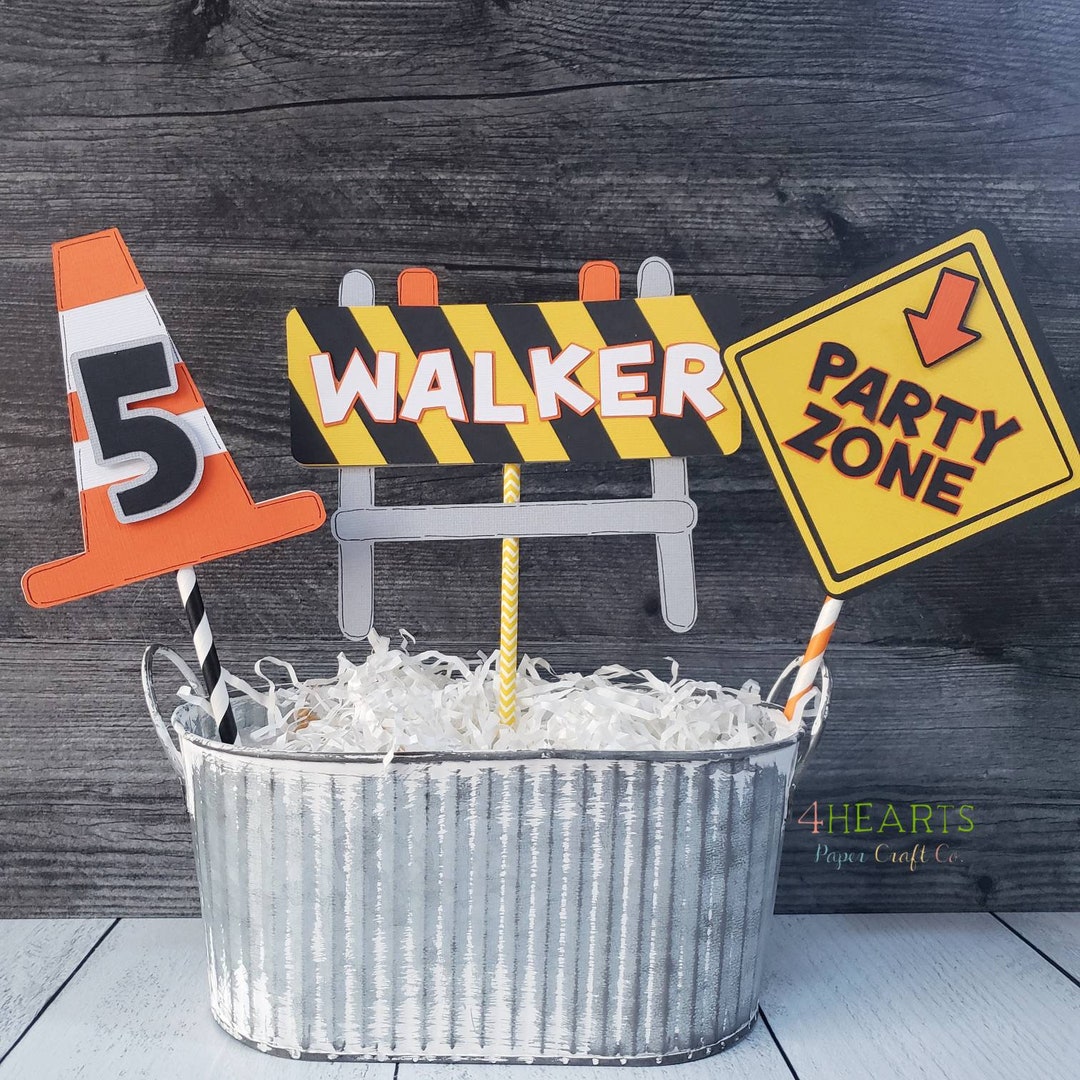 Construction Birthday Centerpiece - Construction Birthday - Etsy