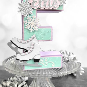 Ice Skating 3D Letter or Number - Ice Skating Birthday - Ice Skating ...