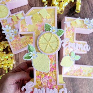 Lemon 3D Letter Shaker -shaker Number - Lemon Party- Lemon Birthday ...
