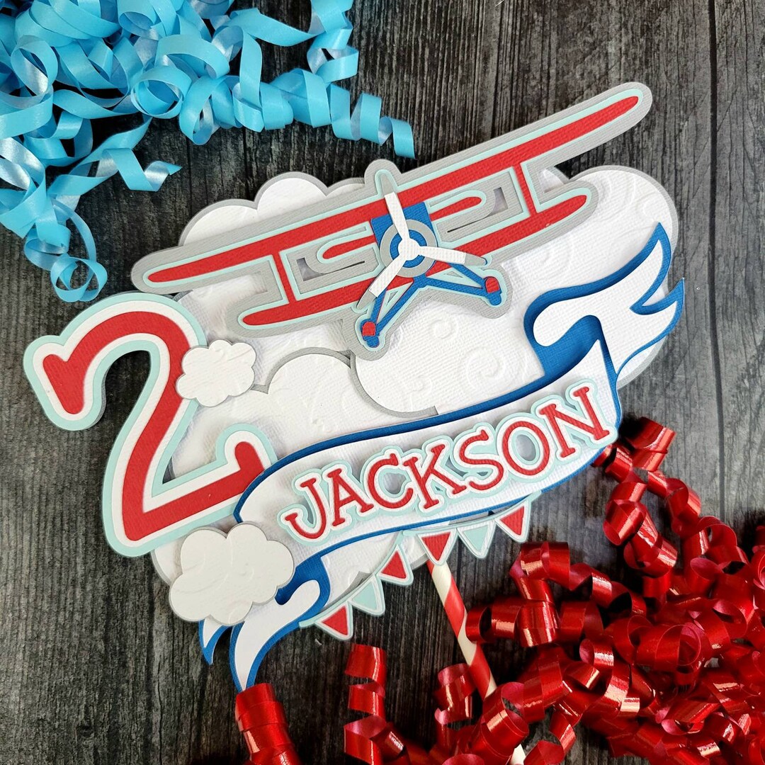 Airplane Cake Topper - Plane Cake Topper - Airplane Birthday - Up, up ...