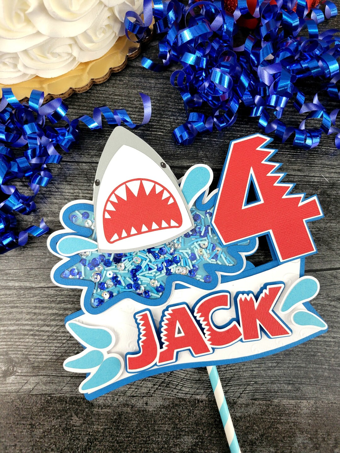 Shark Cake Topper - Etsy