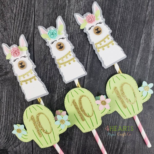 Llama Cupcake Topper - Etsy