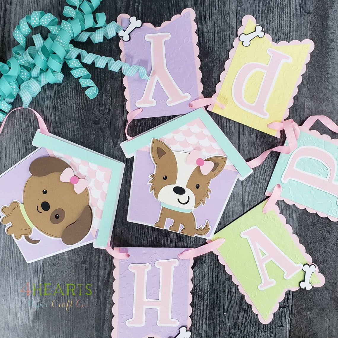 Puppy Birthday Banner Dog Themed Birthday Banner - Etsy