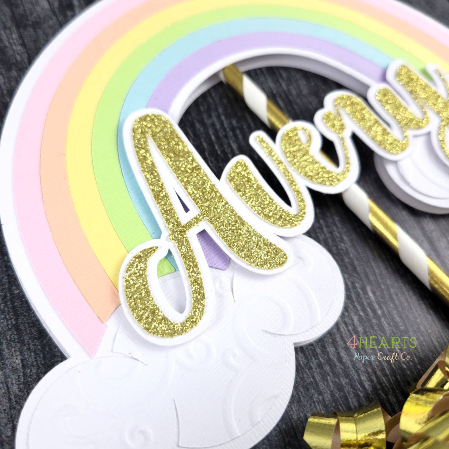 Rainbow Cake Topper - Etsy Canada