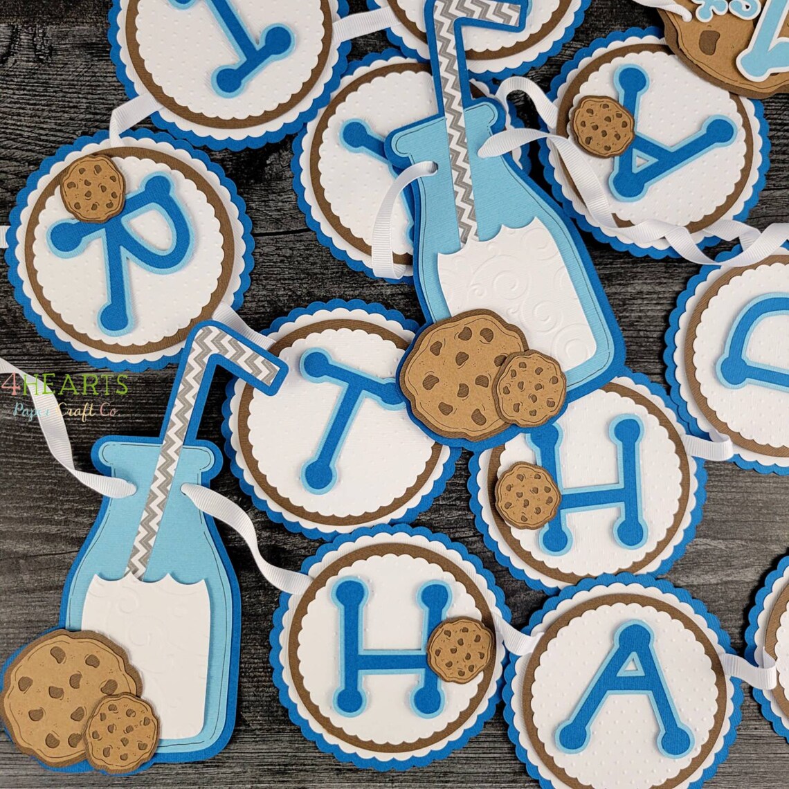 Cookie Birthday Banner Milk and Cookies Banner | Etsy