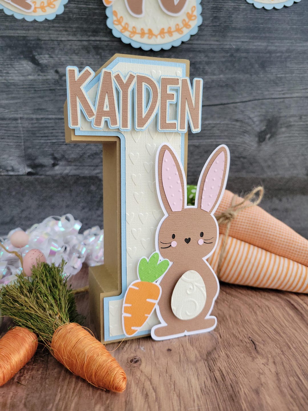 Some Bunny is One 3D Number or Letter - Bunny Birthday - Etsy