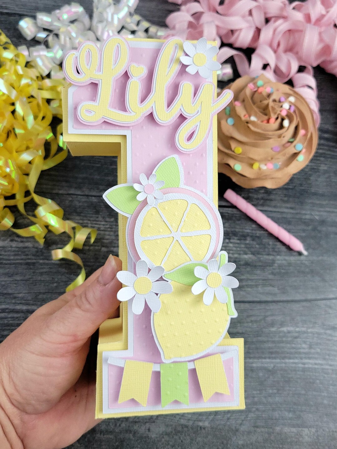 Lemon 3D Number - Lemon Birthday - Lemon Centerpiece - Lemon Party - Etsy