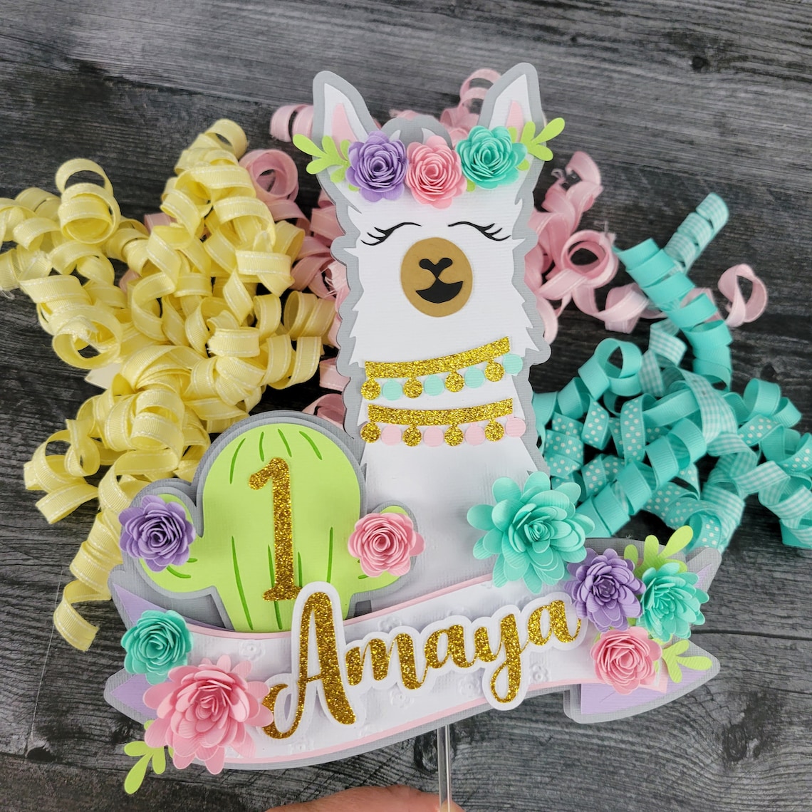 Llama Cake Topper - Etsy