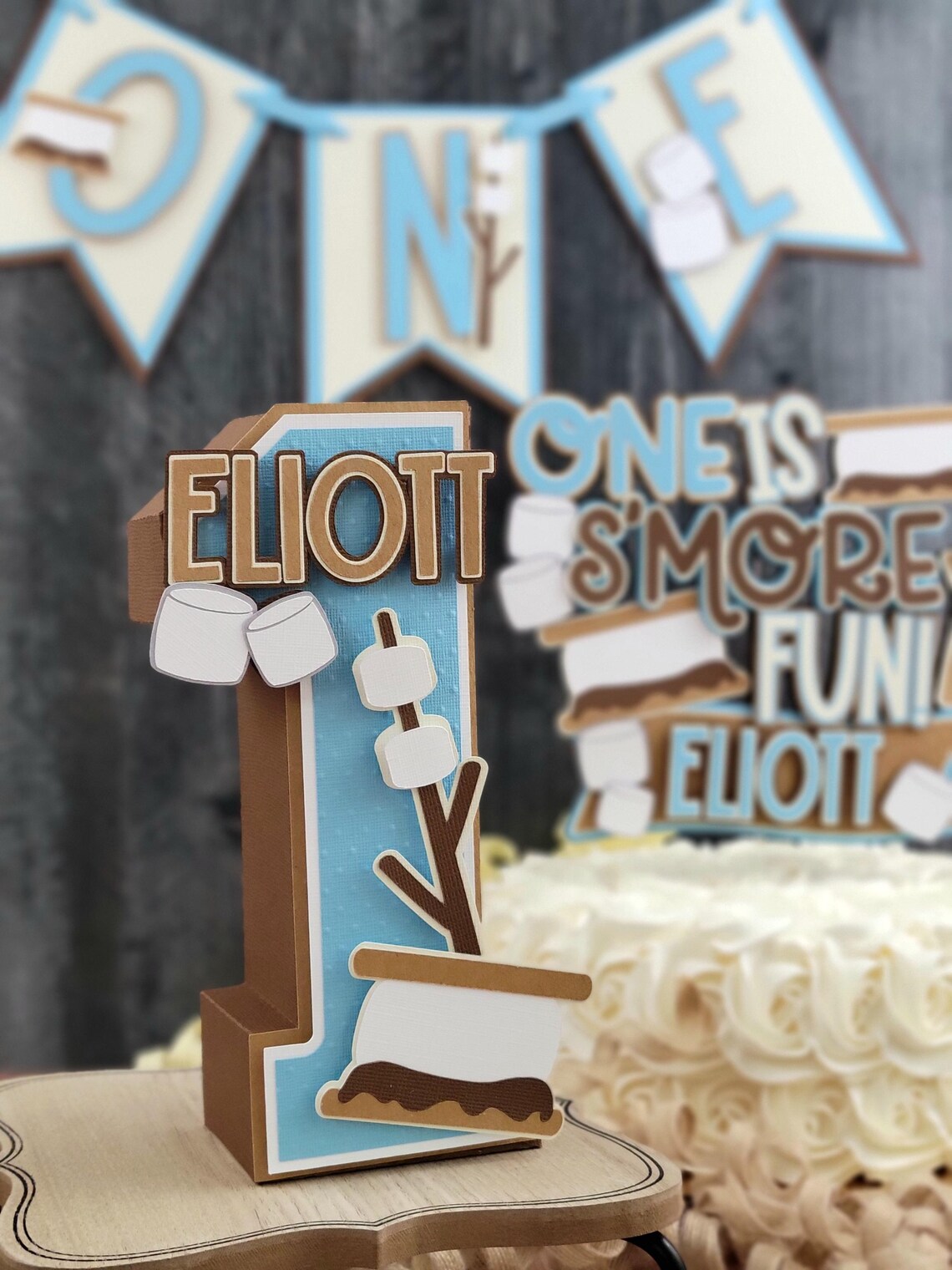 S'mores 3D Number or Letter -s'mores Birthday Centerpiece - Etsy