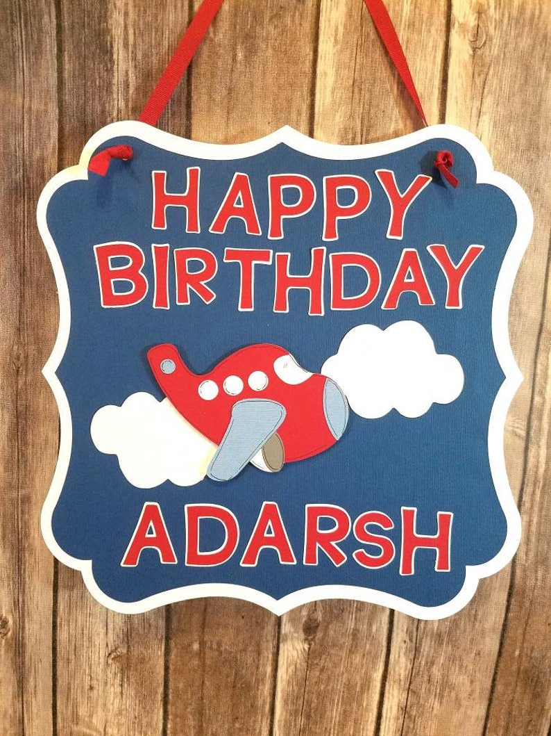 Airplane Birthday Door Sign Airplane Birthday Plane - Etsy