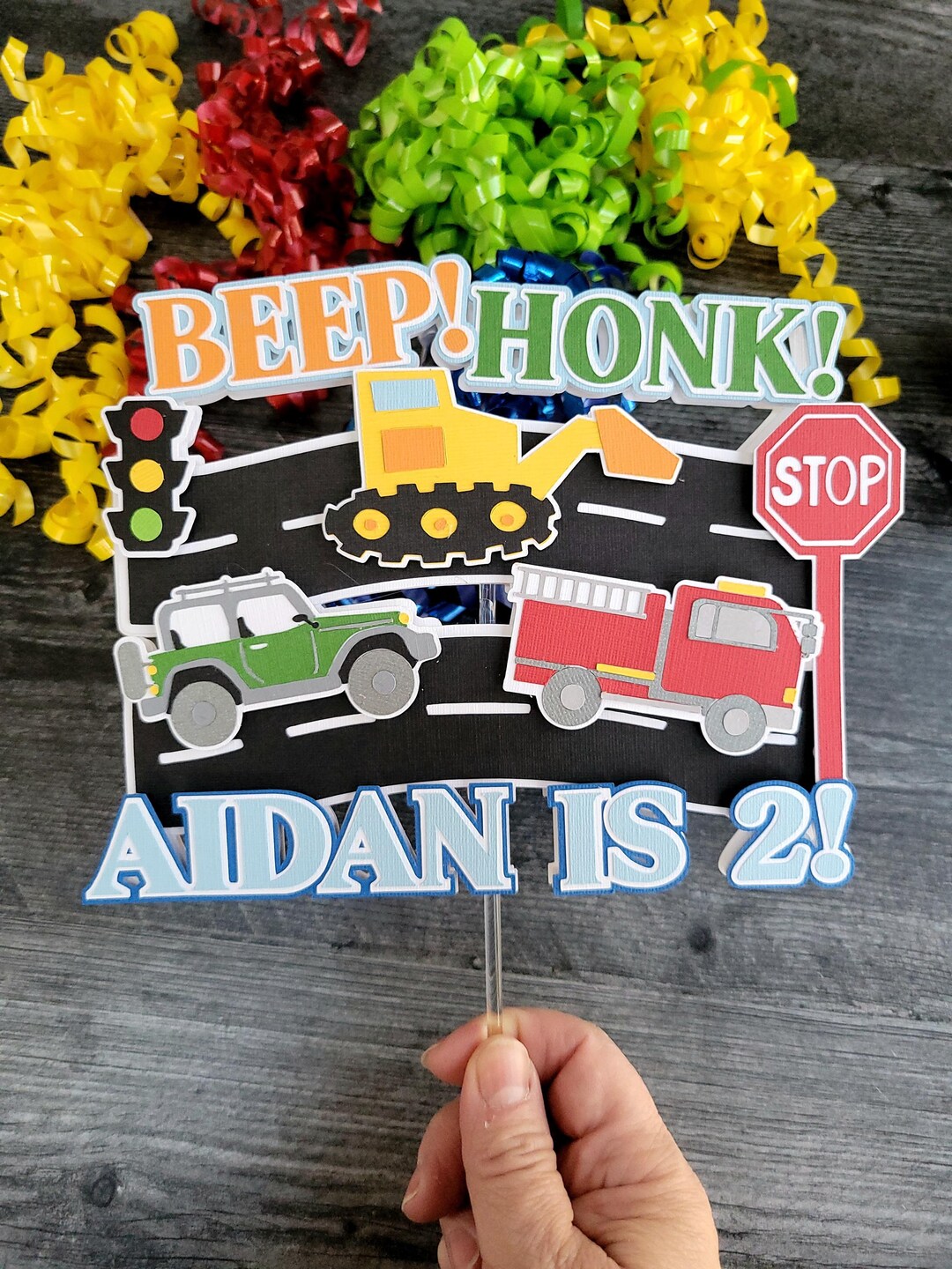 Beep-beep! Vehicle Cake Topper - Etsy
