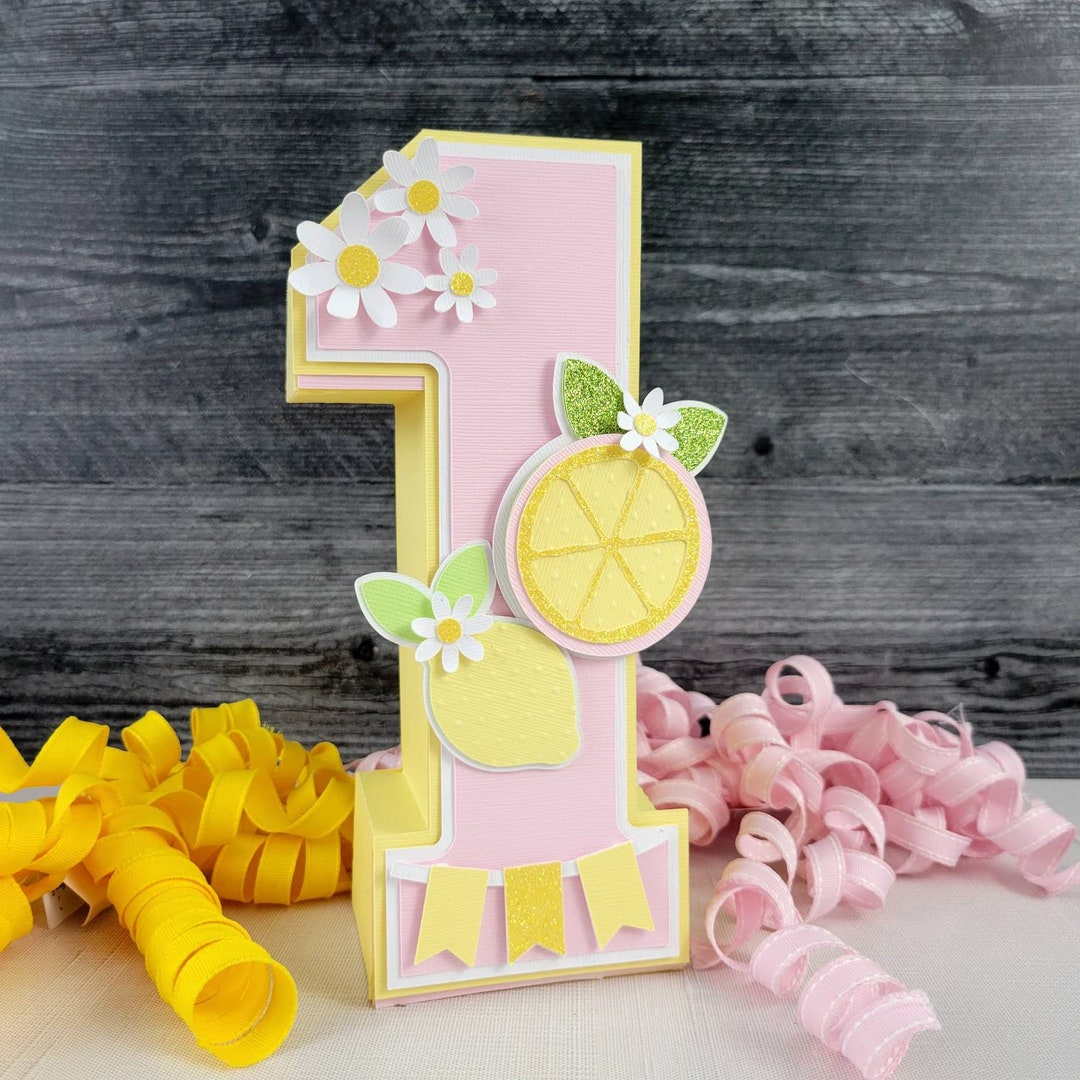 Lemon 3D Number Lemon Birthday Lemon Centerpiece Lemon - Etsy