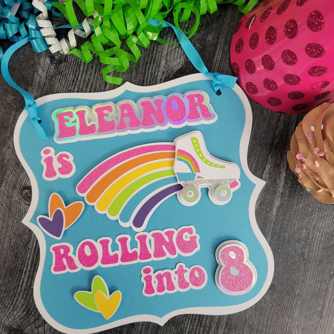 Roller Skate Door Sign - Roller Skating Party - Etsy