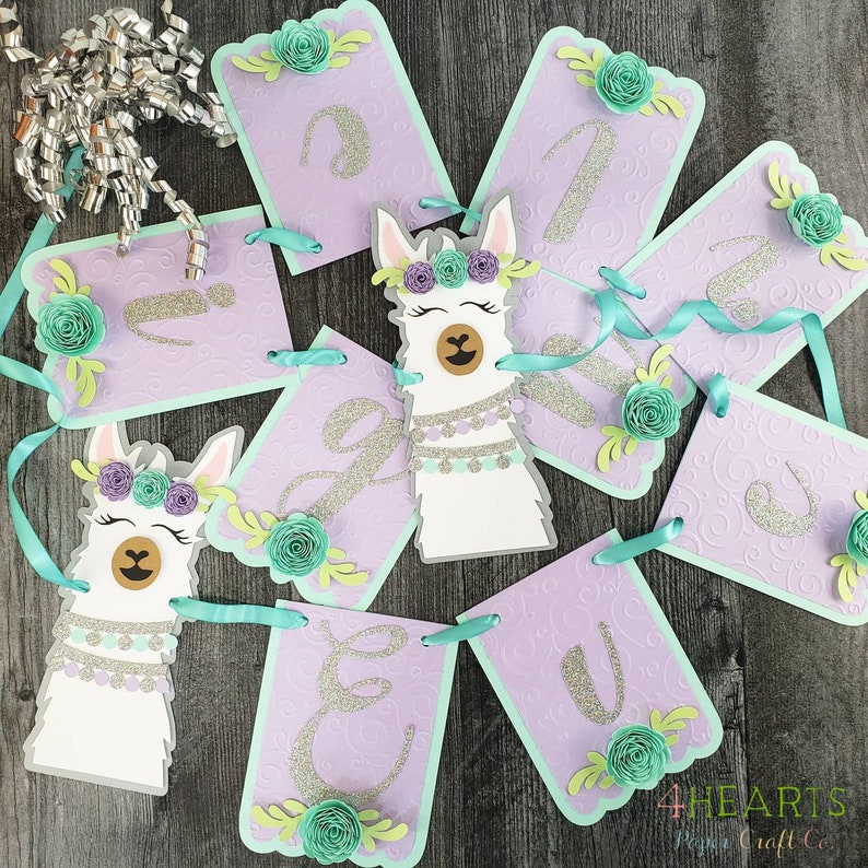 Llama Birthday Banner - Etsy