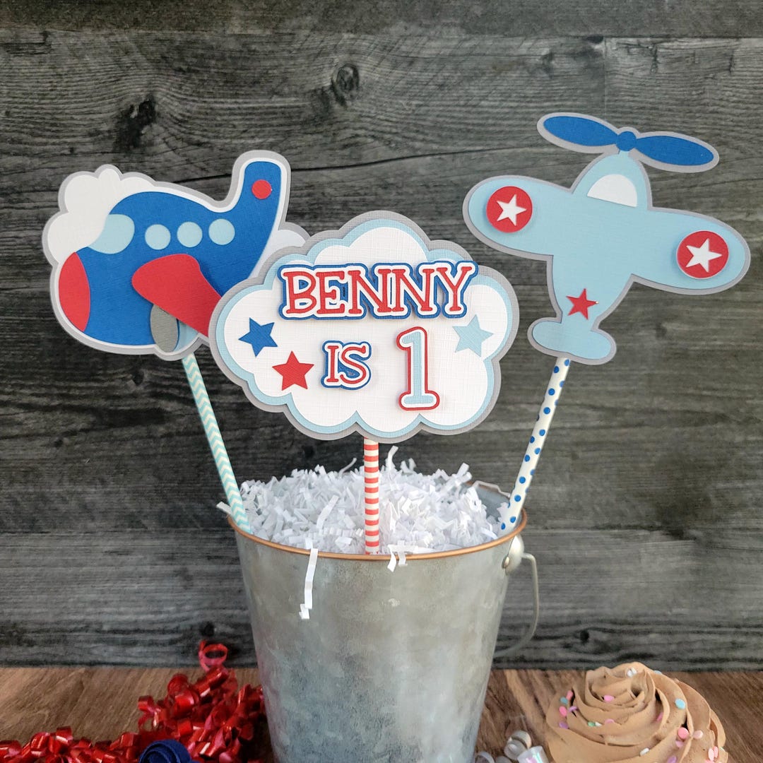 Airplane Birthday Centerpiece - Plane Birthday - Airplane Birthday ...