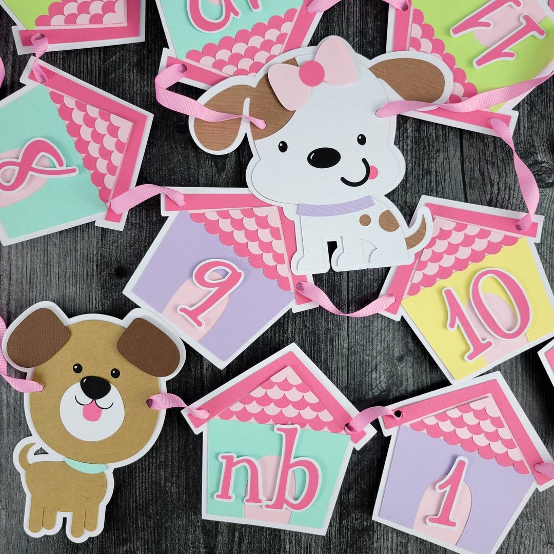 Puppy Photo Banner - Dog Photo Banner - Puppy Birthday Banner - Etsy