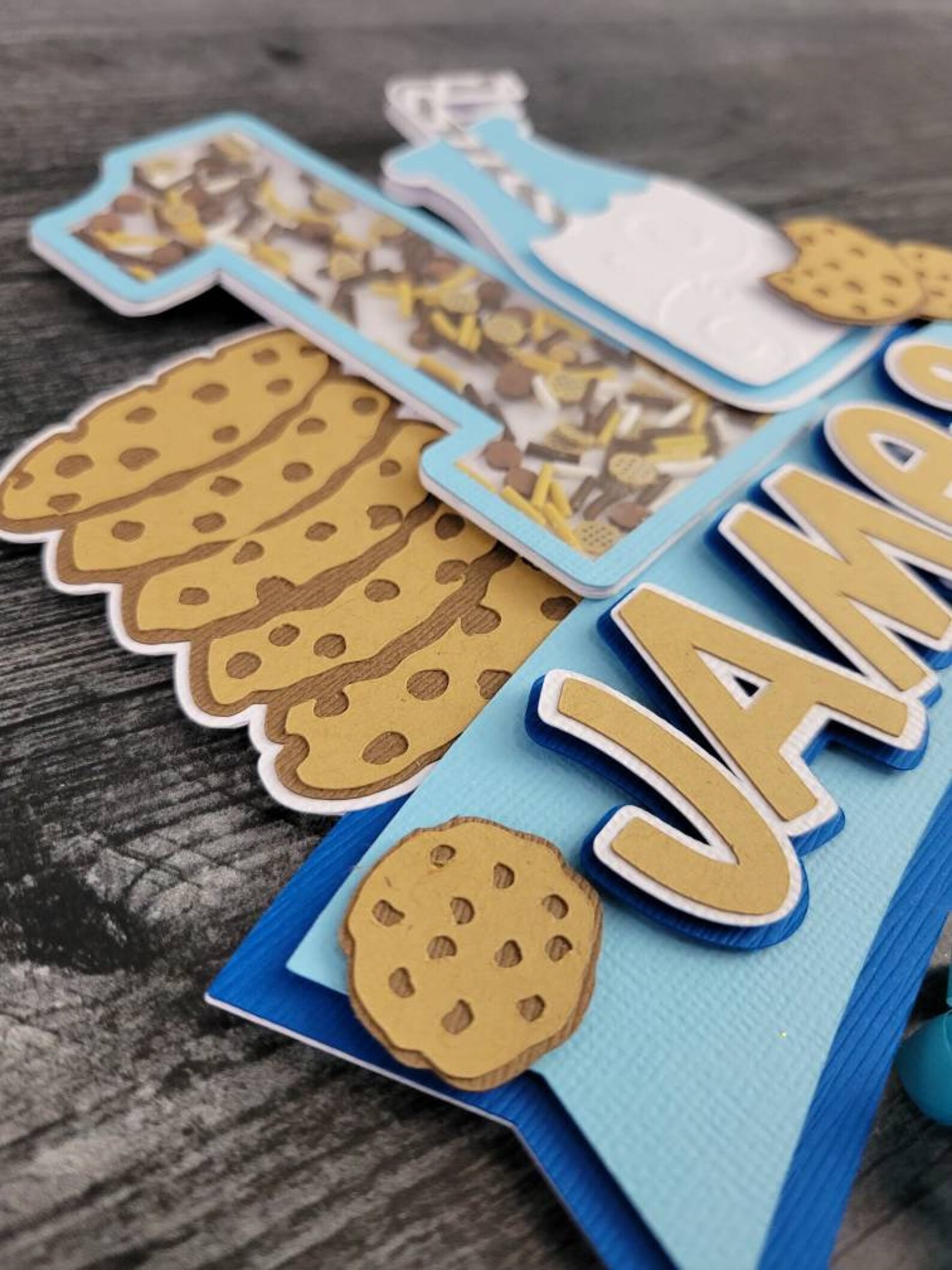 Cookies and Milk Cake Topper Milk and Cookies Cake Topper - Etsy