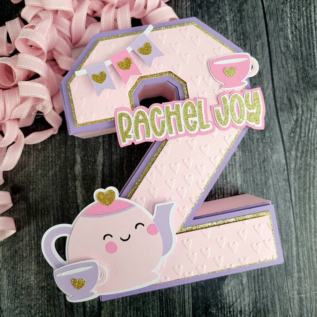 Tea Party 3D Number or Letter - Tea for Two - Tea Birthday - Tea for ...