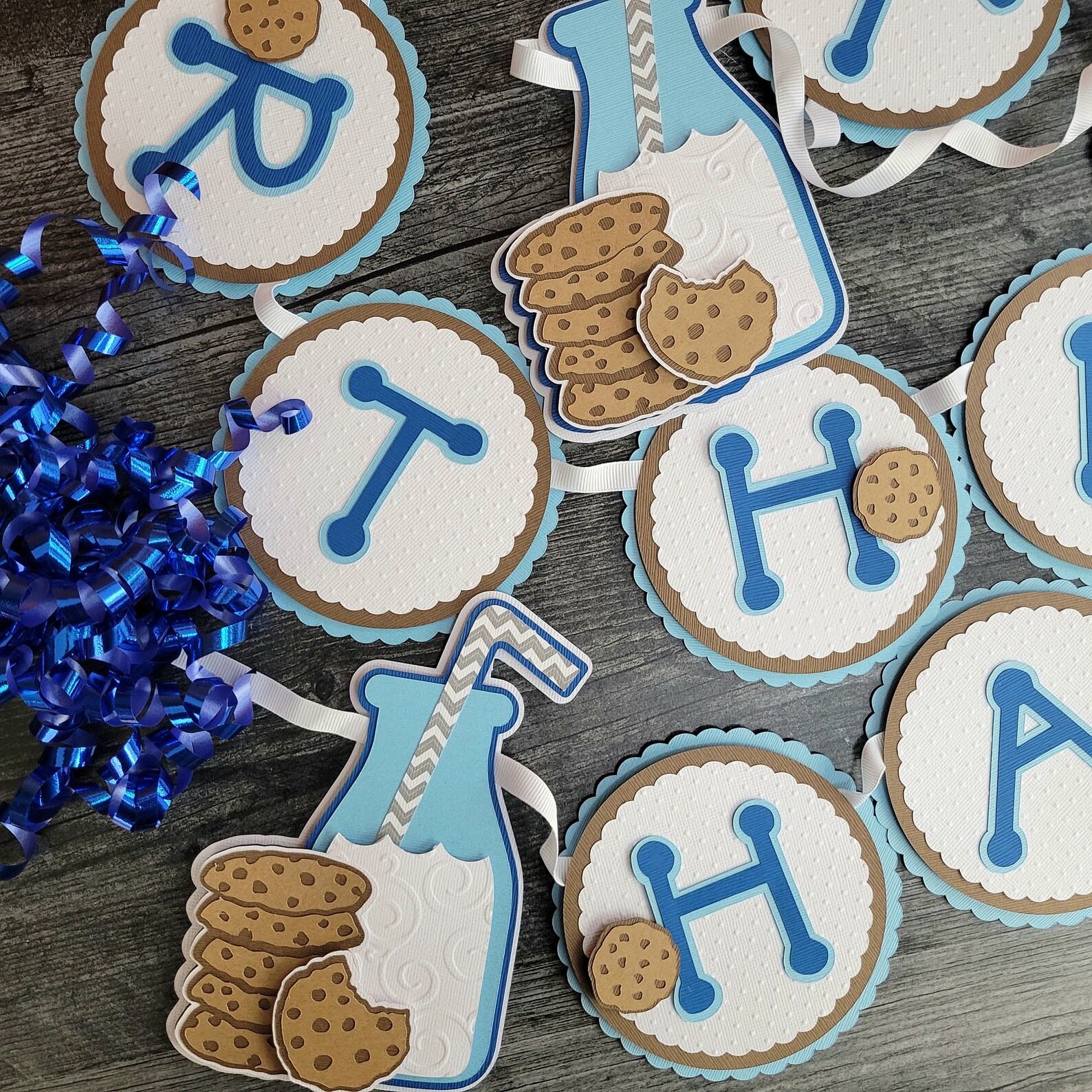 Cookie Birthday Banner Milk and Cookies Banner - Etsy