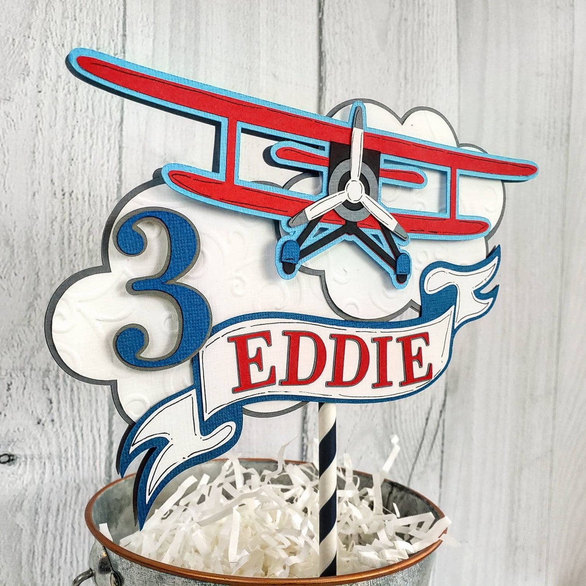 Airplane Cake Topper Plane Cake Topper Airplane Birthday - Etsy
