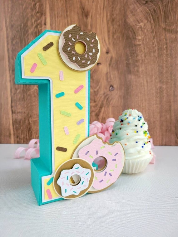 Donut 3D Letter or Number Donut Birthday Donut Party | Etsy