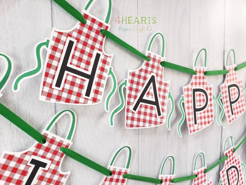 Pizza Party Banner Chef Birthday Little Baker Party | Etsy