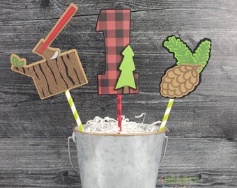 Lumberjack Buffalo Plaid Centerpiece Stickslumberjack Table - Etsy