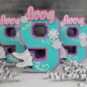 Ice Skating 3D Letter or Number - Ice Skating Birthday - Ice Skating ...
