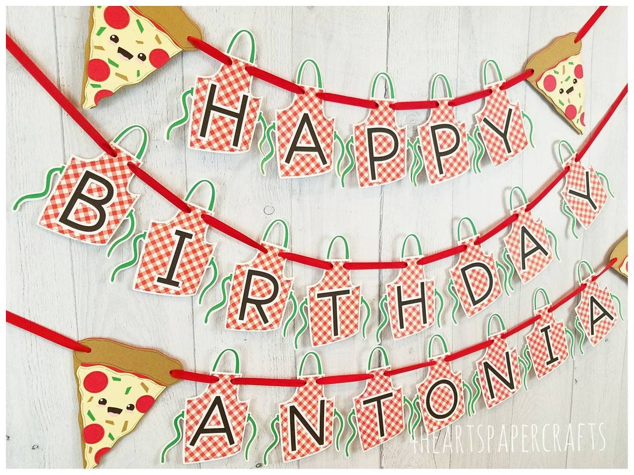 Pizza Party Banner Chef Birthday Little Baker Party | Etsy