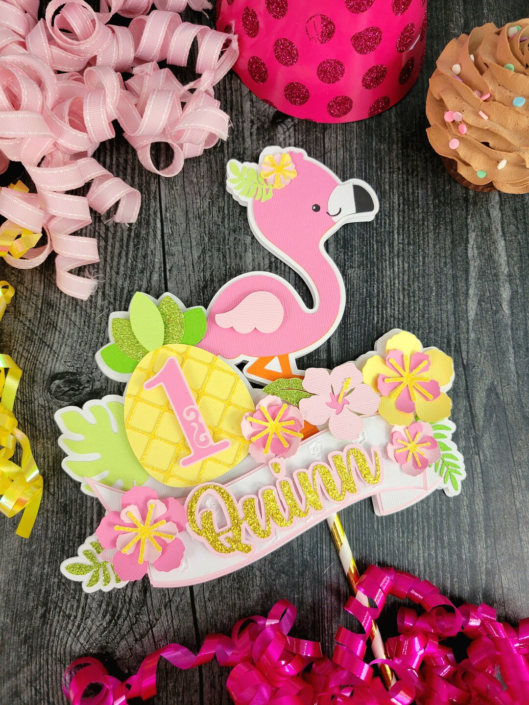 Flamingo Cake Topper - Etsy