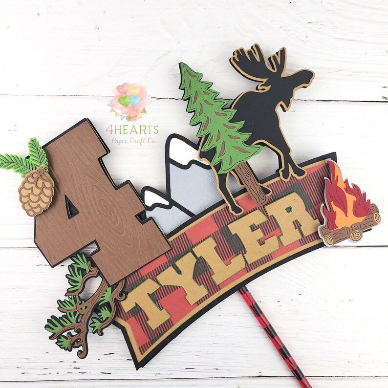 Lumberjack Cake Topper Camping Cake Topper | Etsy