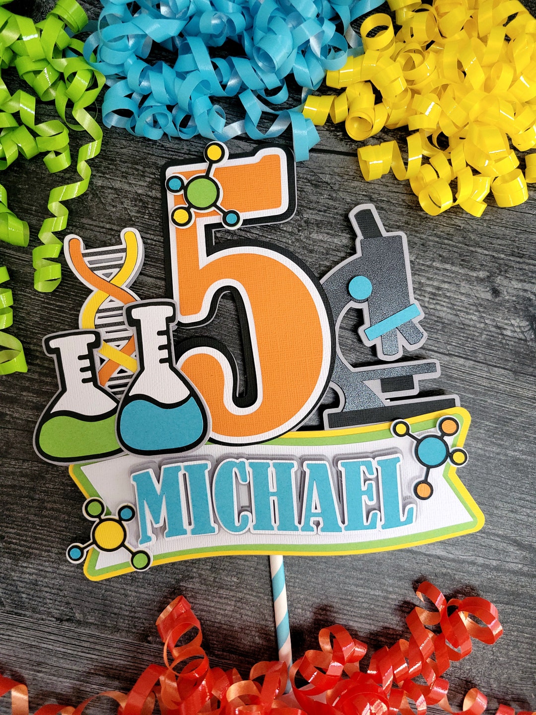Science Cake Topper, Mad Scientist Party - Etsy