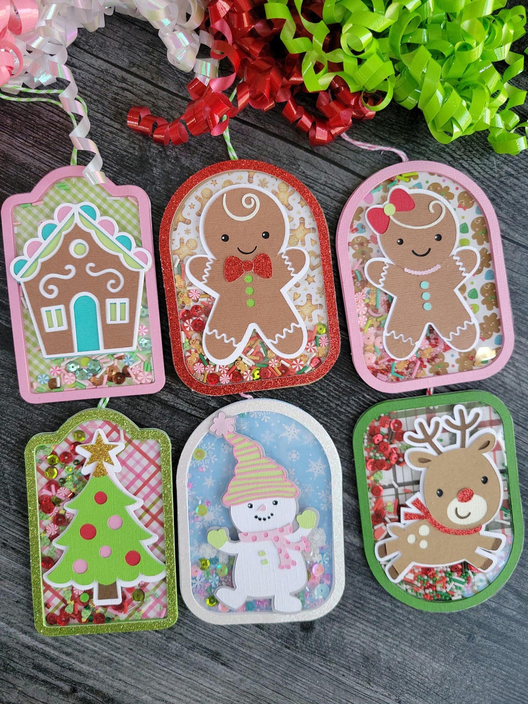Christmas Shaker Tags - Christmas Shaker Ornaments - Etsy