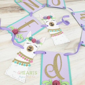 Llama Birthday Banner - Etsy
