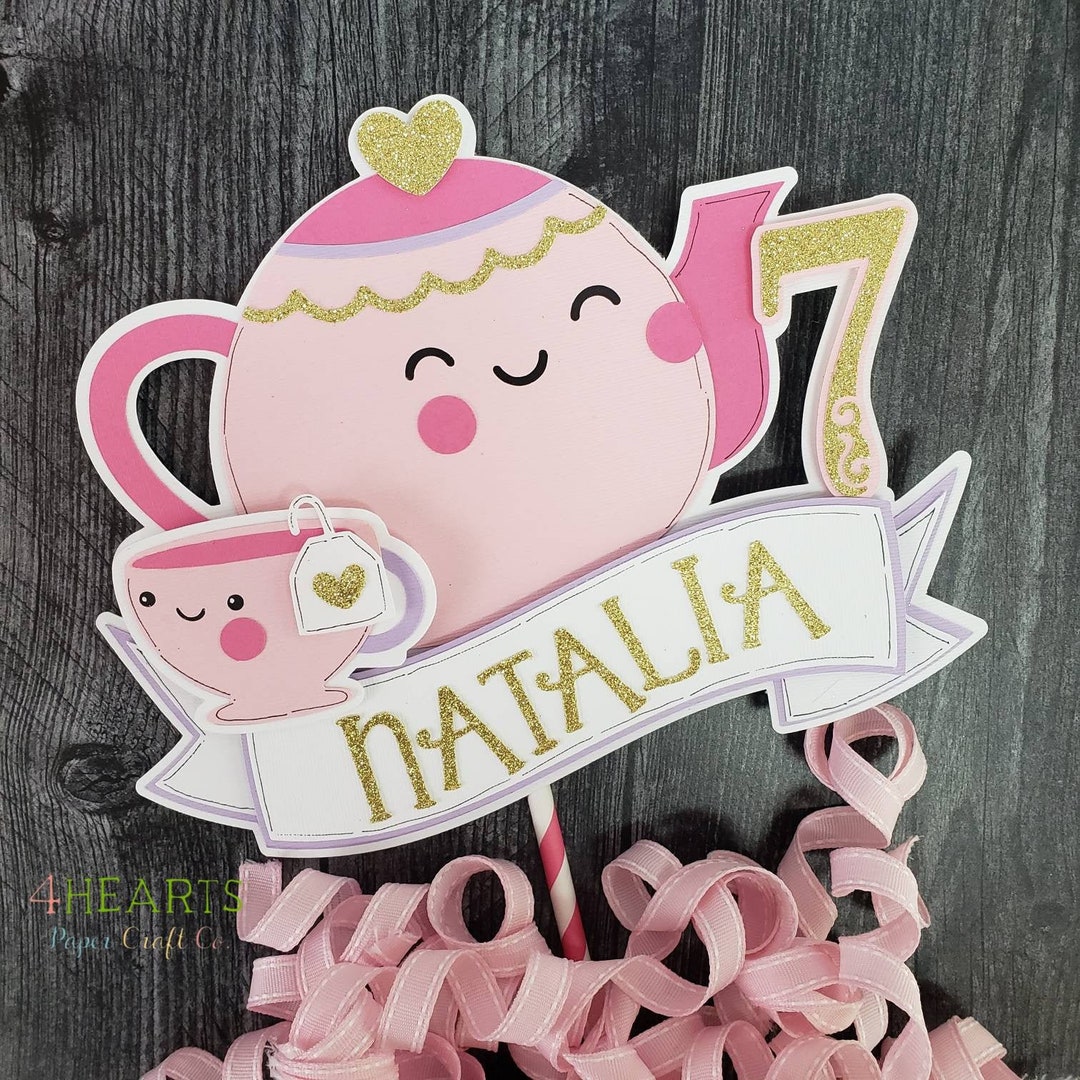 Tea Party Cake Topper - Etsy