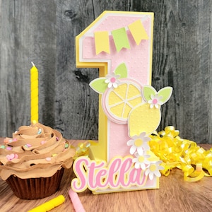 Lemon 3D Number - Lemon Birthday - Lemon Centerpiece - Lemon Party - Etsy
