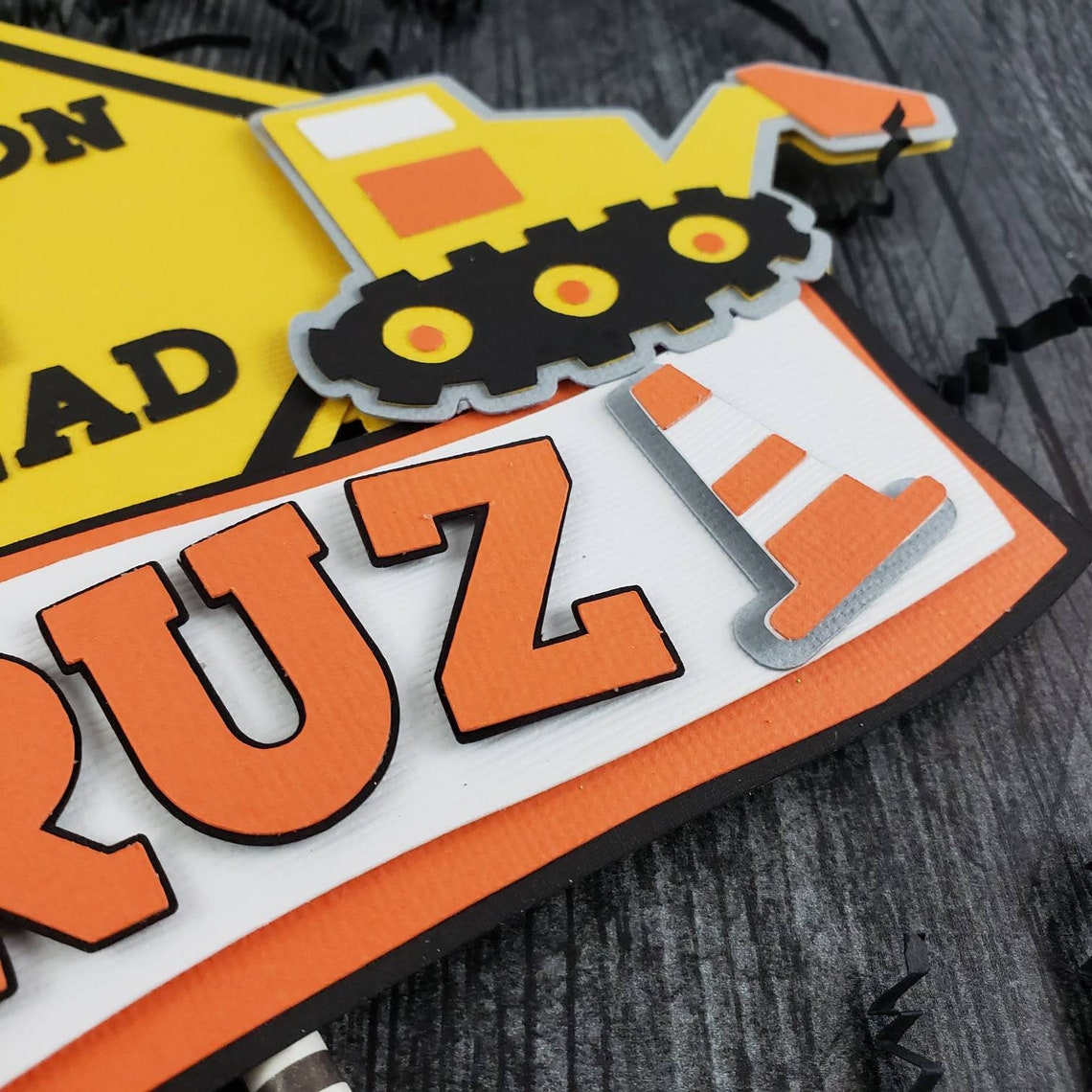 Construction Cake Topper | Etsy