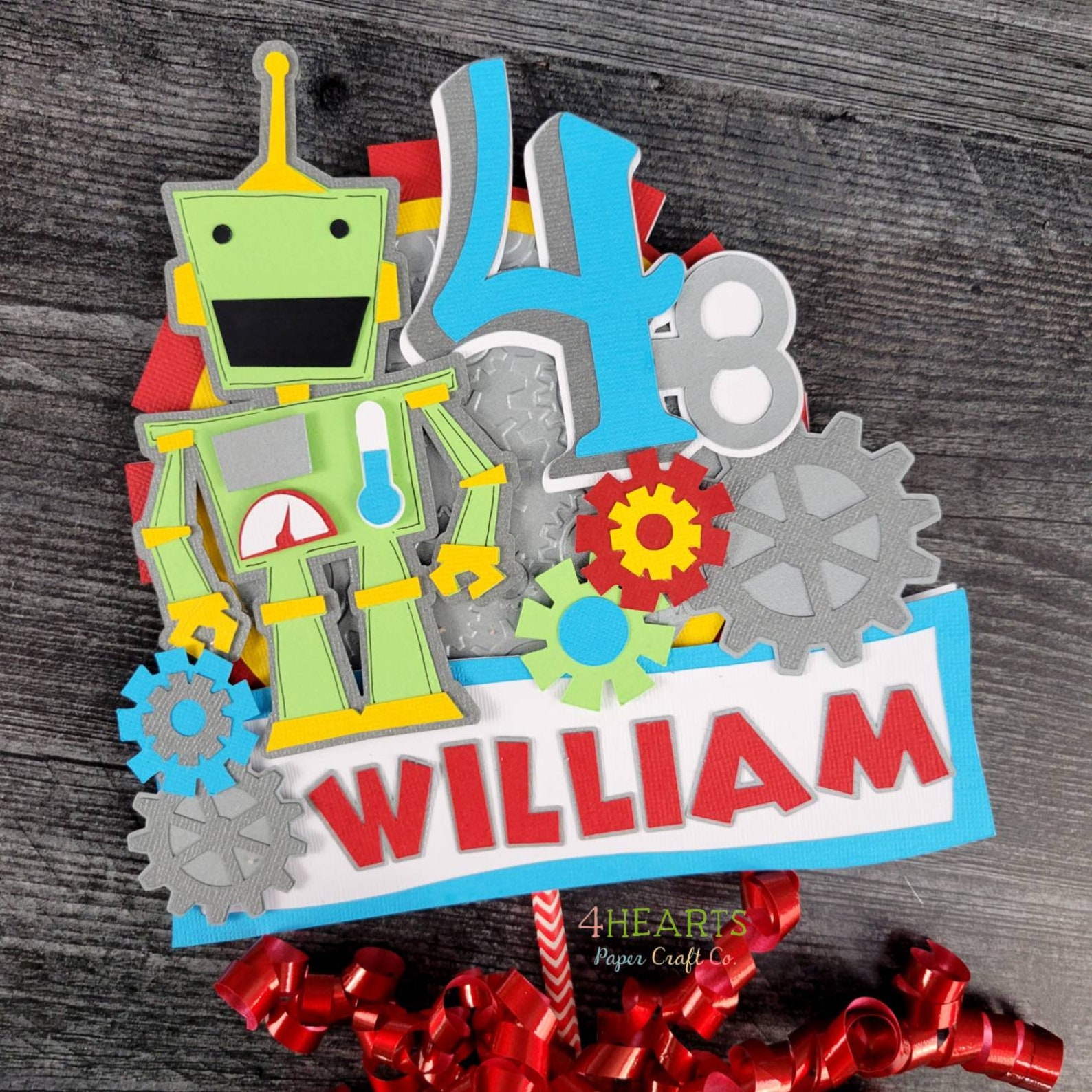 Robot Cake Topper Robot Birthday Centerpiece | Etsy