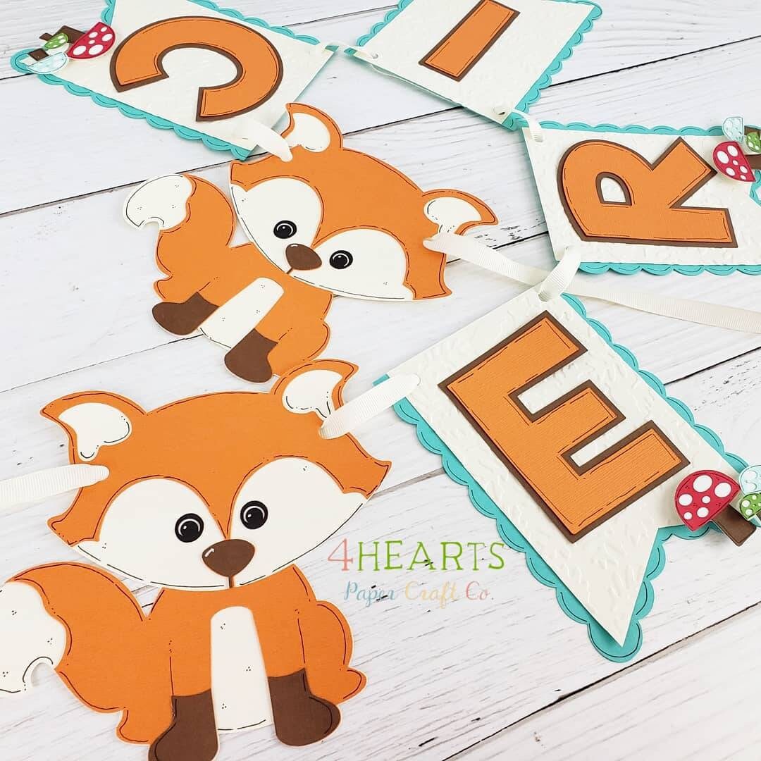 Fox Birthday Banner - Etsy