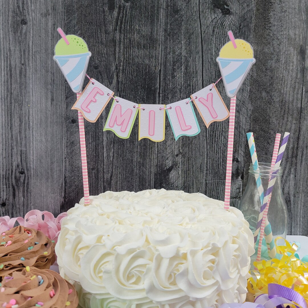 Snow Cone Cake Bunting, Snowcone Cake Smash - Etsy
