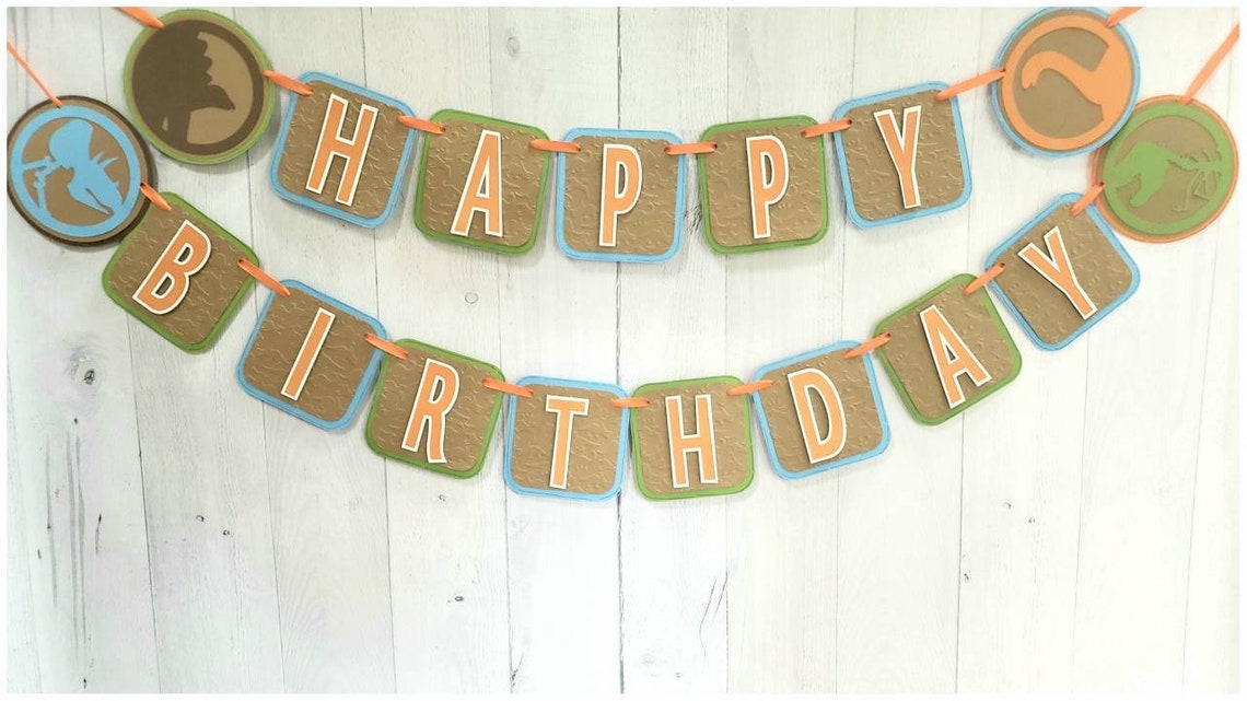 Dinosaur Fossil Banner - Etsy