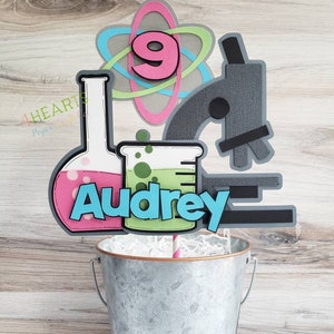 Science Cake Topper Mad Scientist Party | Etsy