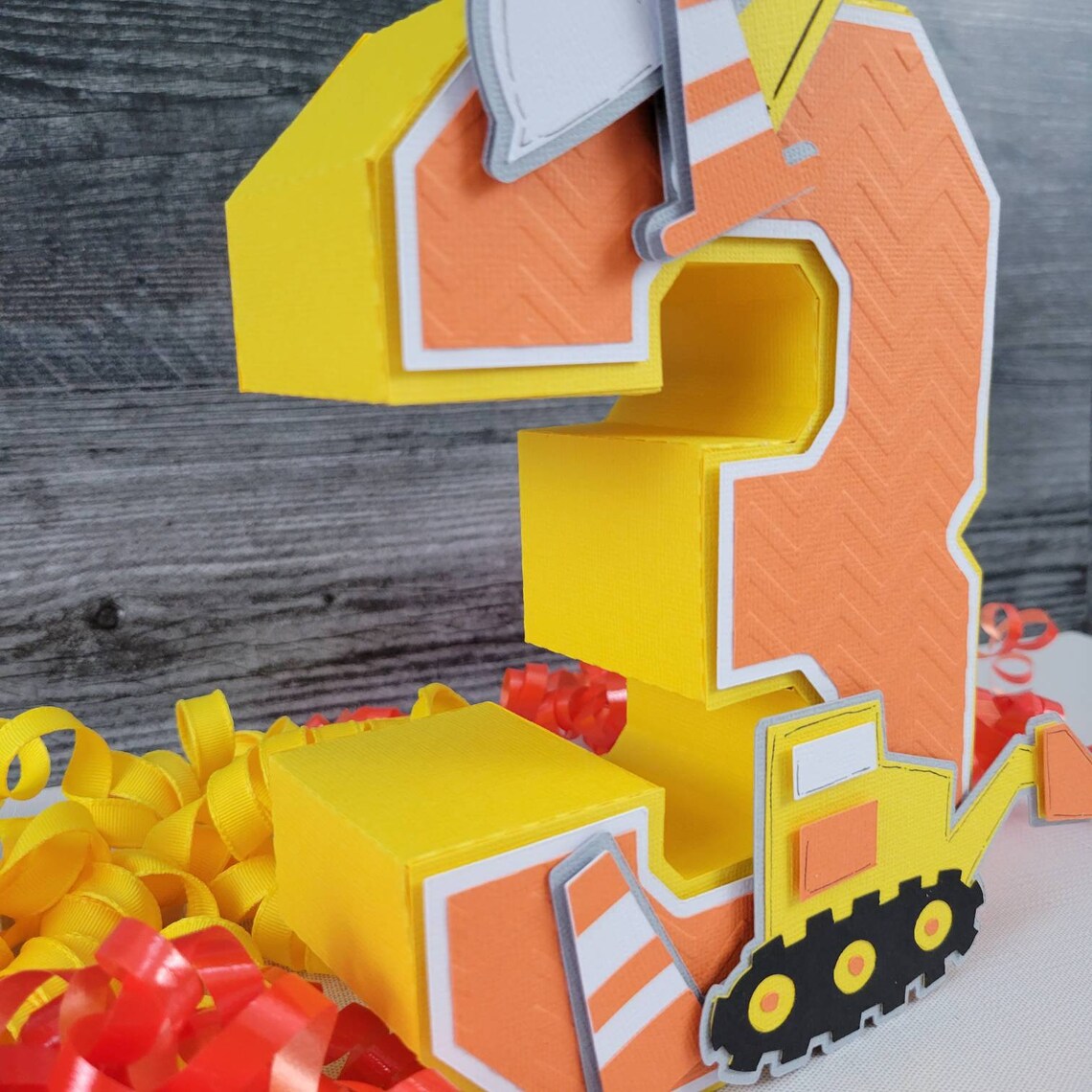 Construction 3D Letter or Number Construction Party - Etsy