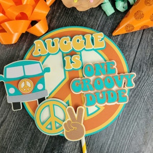 Groovy Dude Cake Topper One Groovy Dude Groovy Boy Birthday - Etsy